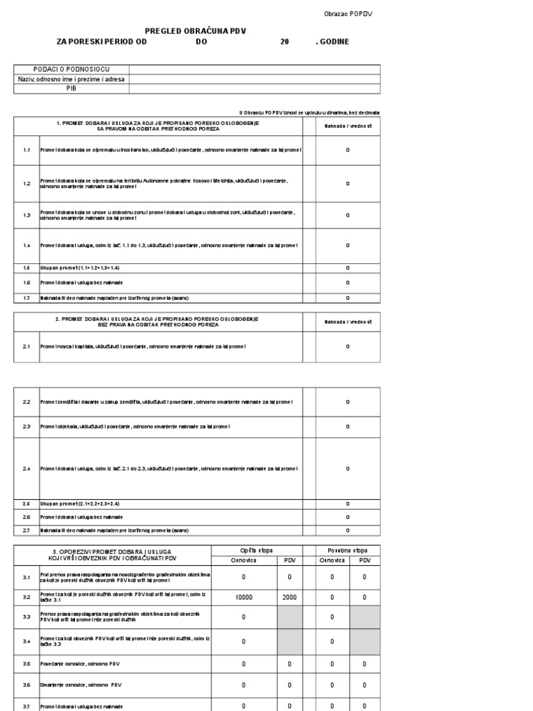 Popdv | PDF