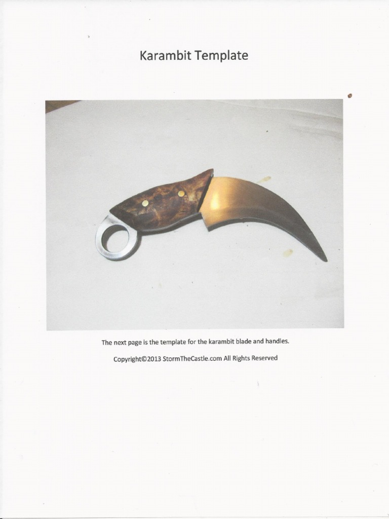 Karambit Template PDF | PDF