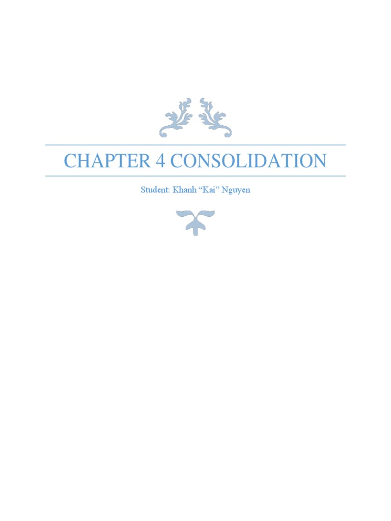 Chapter 4 Consolidation HW | PDF | Consolidation (Business) | Book Value