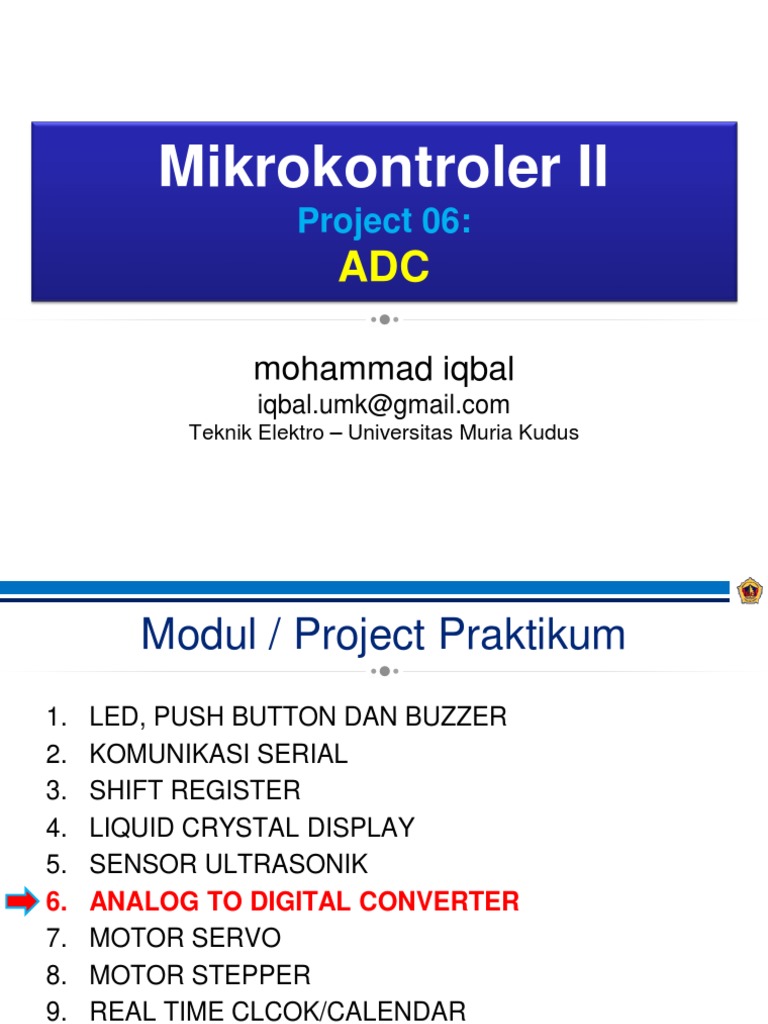 Project 06 Adc | PDF | Analog To Digital Converter | Arduino