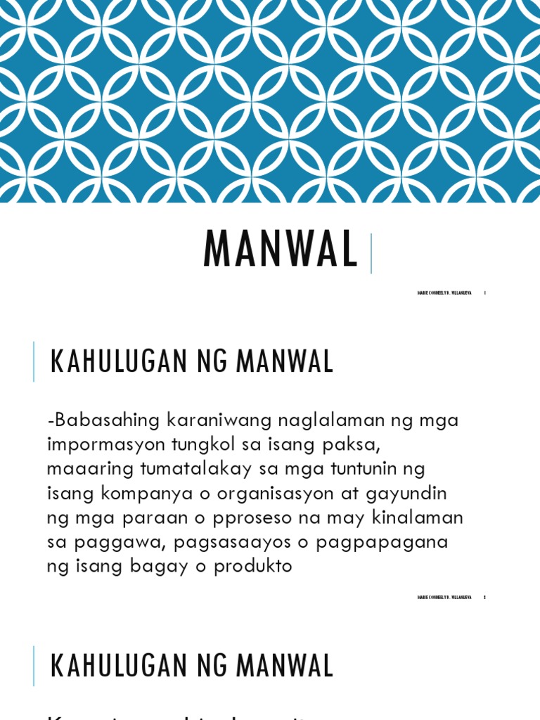 Manwal Na Sulatin