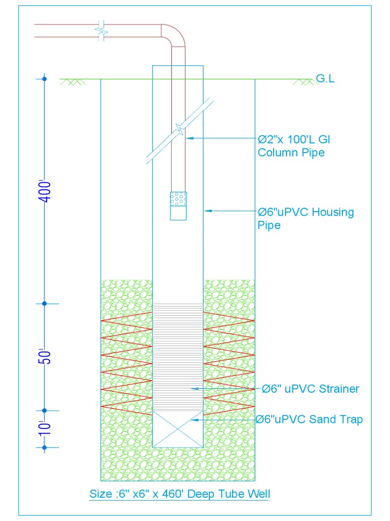 Deep Tube Well Design and Components | PDF