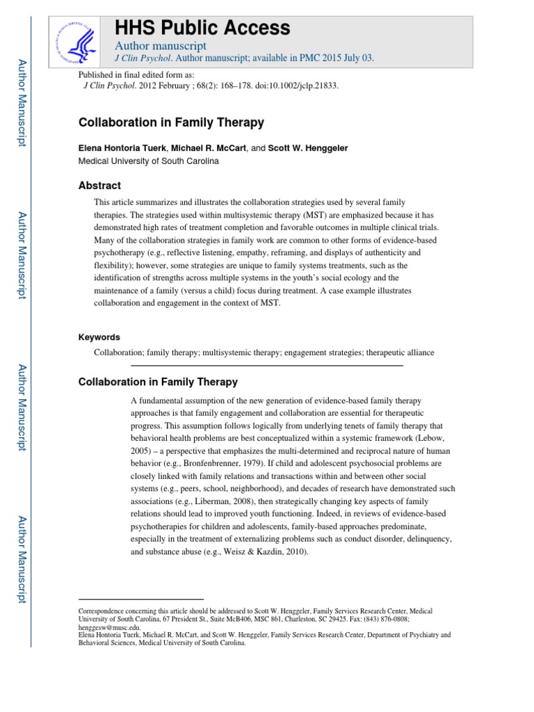 Family Therapy | PDF | Family Therapy | Psychotherapy