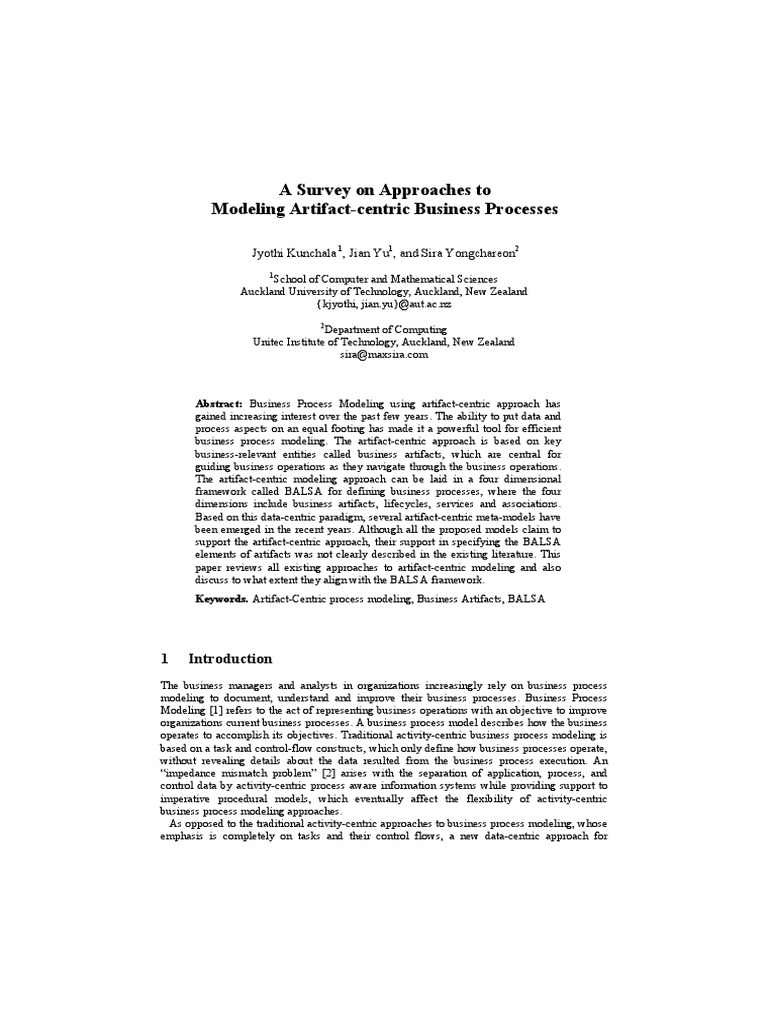 Acp Survey Paper | PDF | Business Process | Software Engineering