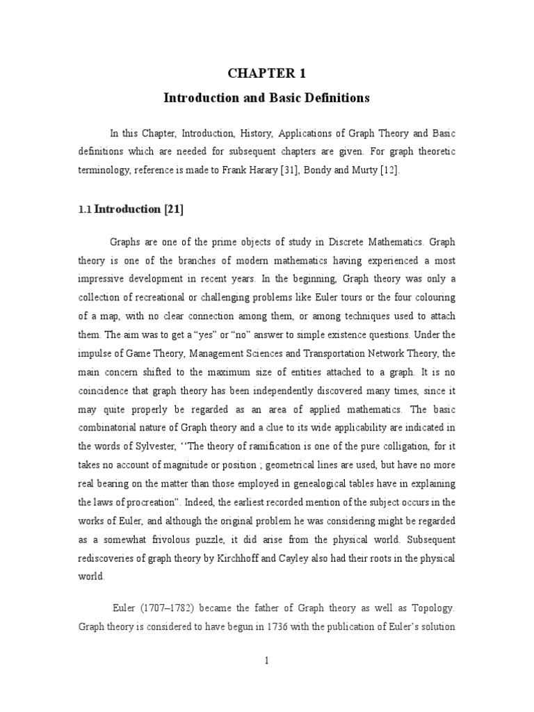 Introduction and Basic Definitions | PDF | Graph Theory | Vertex (Graph Theory)
