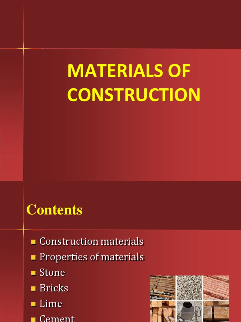 Building Materials | PDF | Concrete | Cement