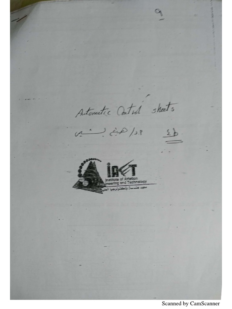 Control Sheets | PDF