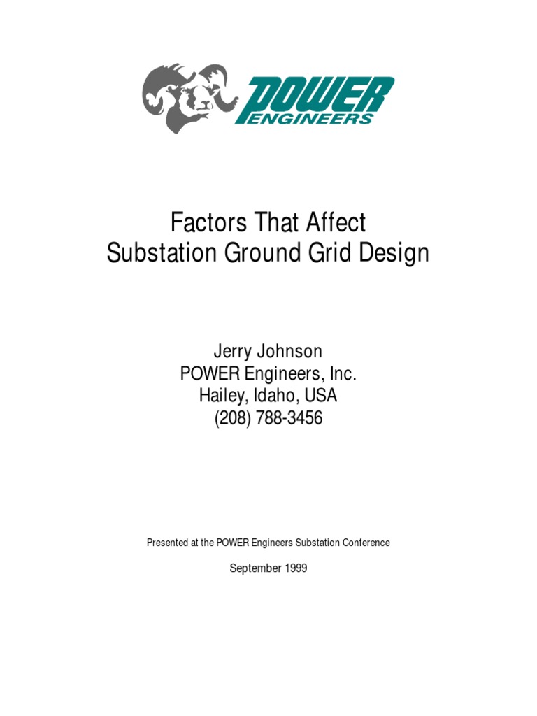 Substation Ground Grid Design Pdf Electrical Resistivity And