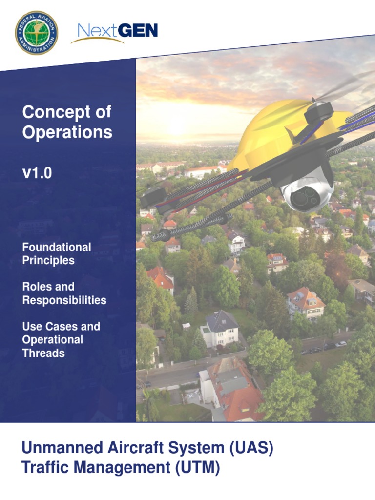 2018 UTM ConOps v1.0 | PDF | Unmanned Aerial Vehicle | Air Traffic Control