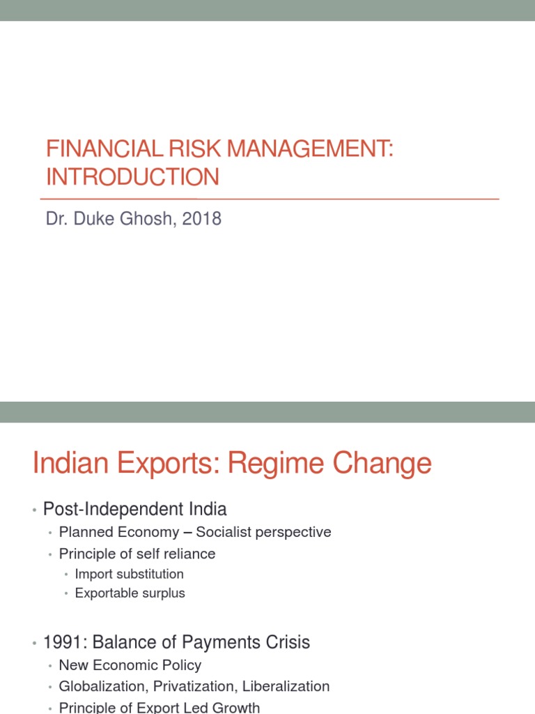 Financial Risk Management:: Dr. Duke Ghosh, 2018 | PDF | Risk ...