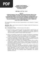 Ra 10121 | PDF | Disaster Risk Reduction | Risk Management