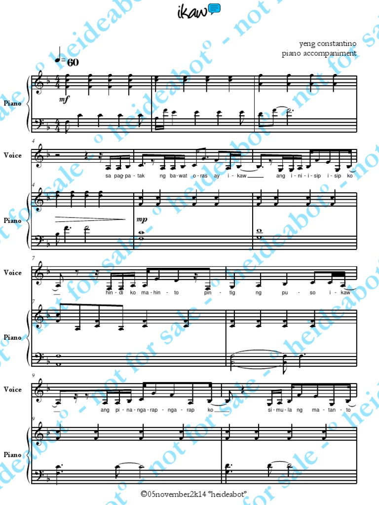 Ikaw by Yeng Music Sheet PDF | PDF