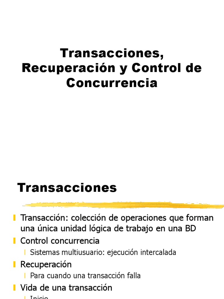 Trans Acci Ones | PDF | Transacción de base de datos | Computación distribuída