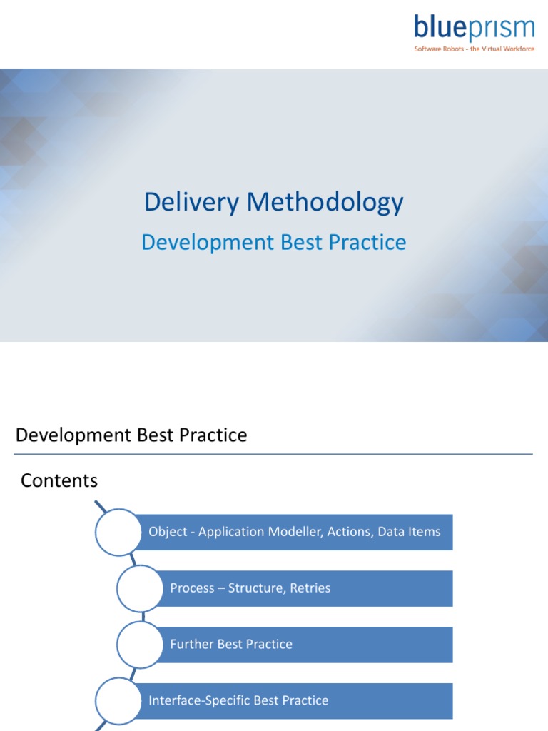 Delivery Methodology: Development Best Practice | PDF | Object ...