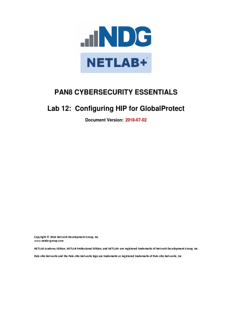Lab 12 Configuring HIP For Global Protect | PDF | Antivirus Software ...