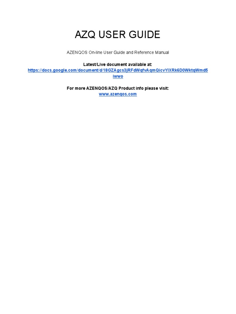 AZQ User Guide | PDF | Booting | Databases