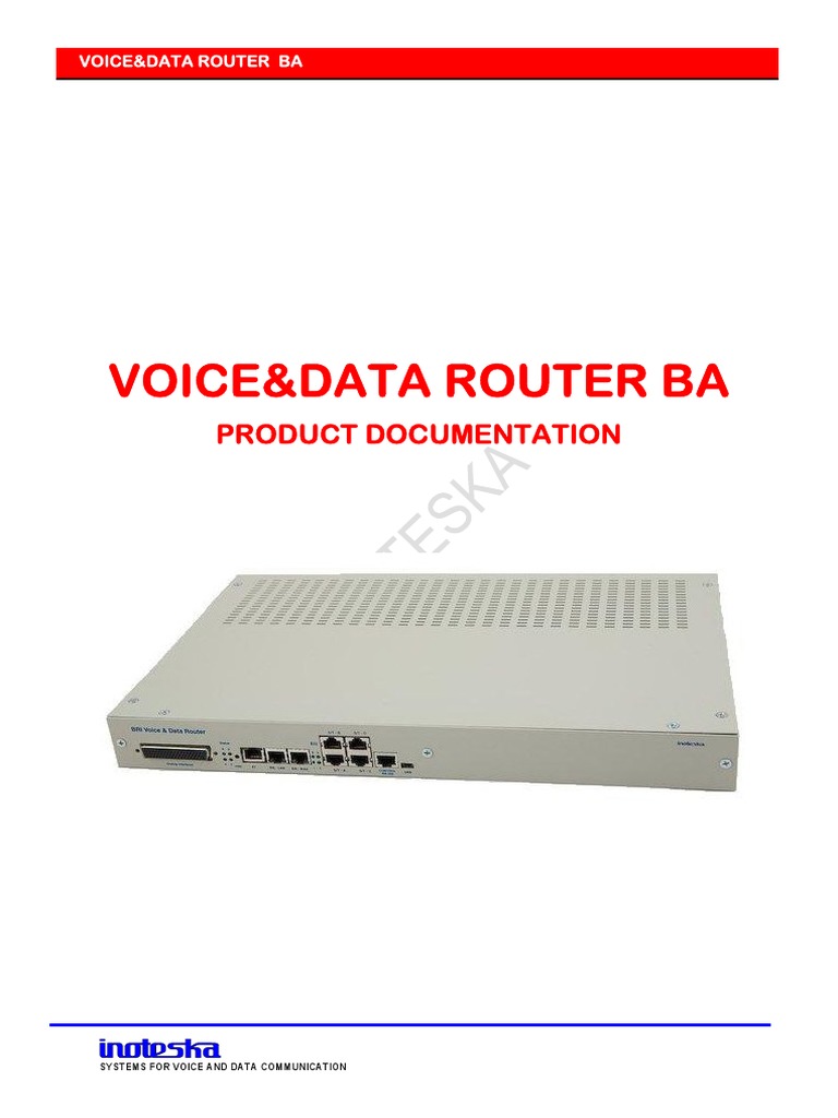 Voice&Data Router Ba: Product Documentation | PDF | Session Initiation ...