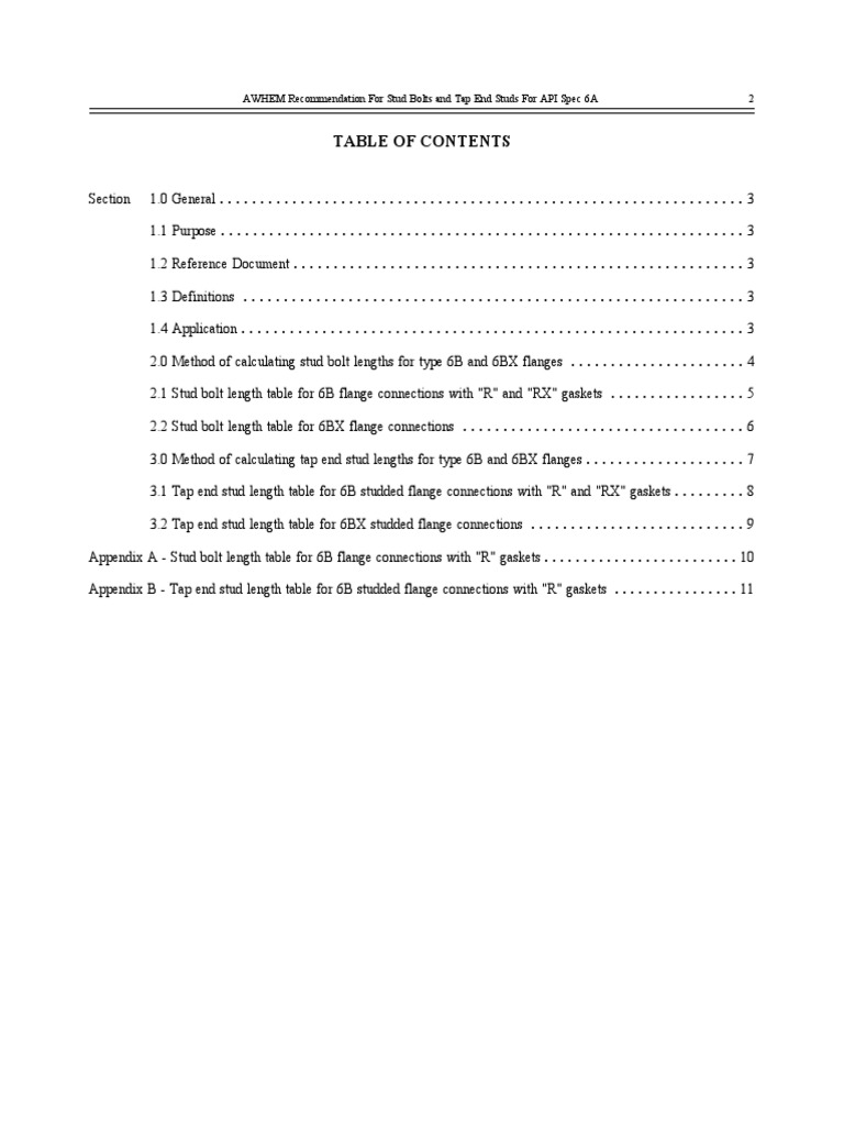 Recommendations for Calculating Stud Bolt and Tap End Stud Lengths for ...