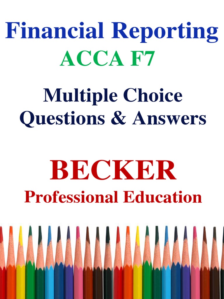Acca F7: Multiple Choice Questions & Answers | PDF