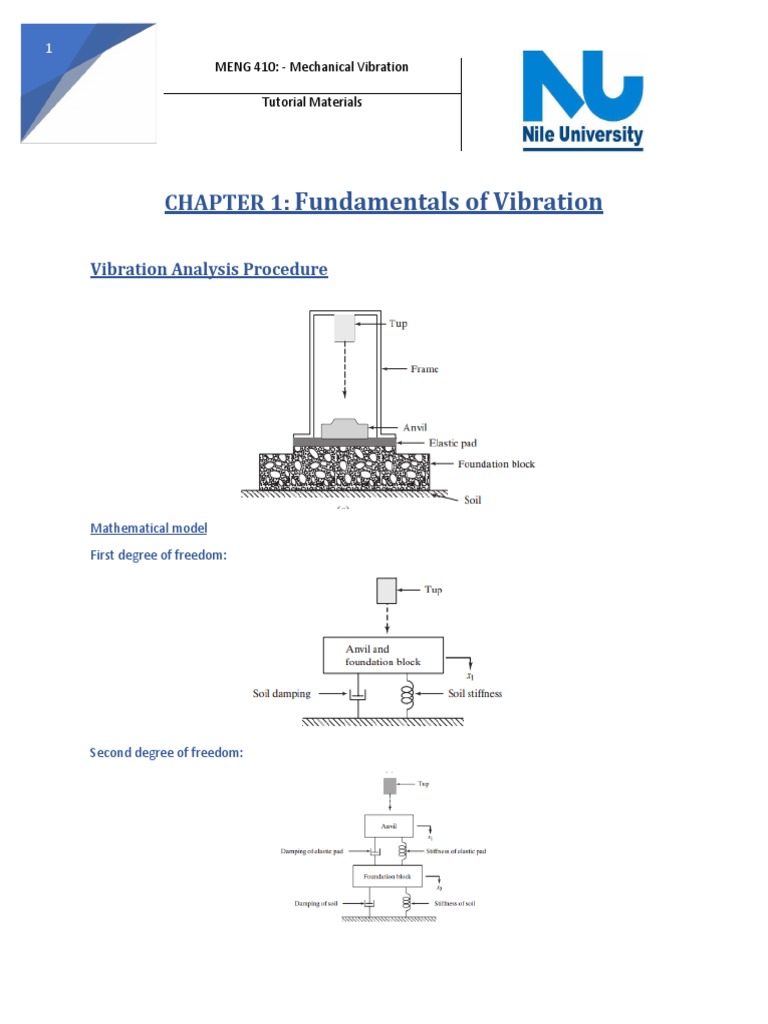 Mechanical Vibrations Tutorial | PDF | Force | Physical Phenomena