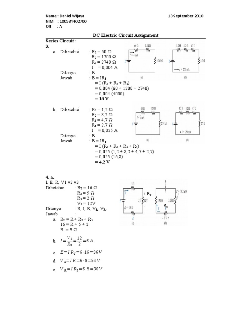 DC Circuit Calculations and Analysis | PDF | Electrical Engineering ...
