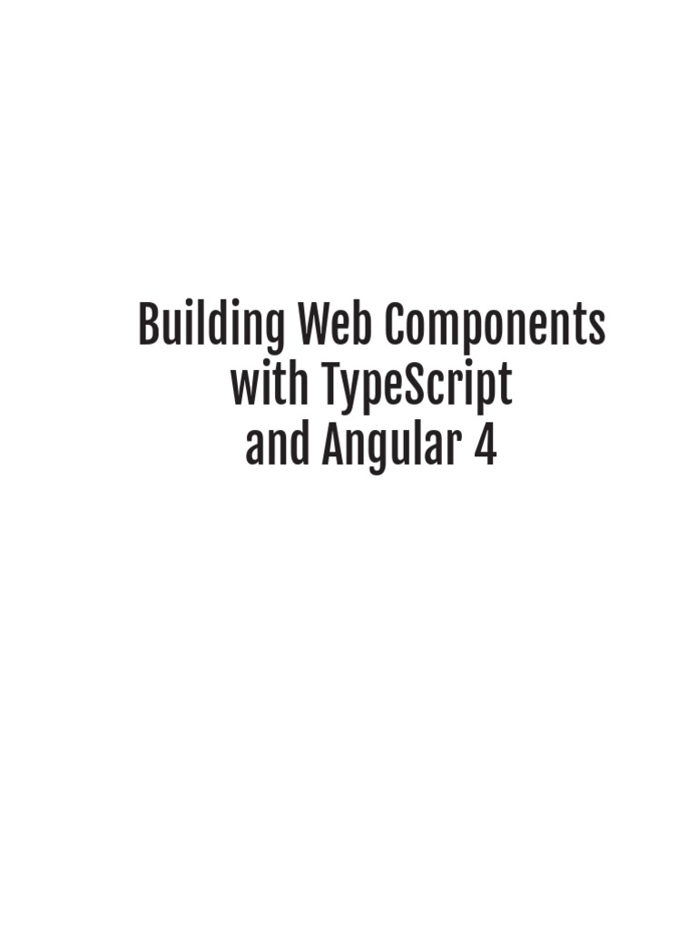 TypeScript Angular4 | PDF | Angular Js | Java Script