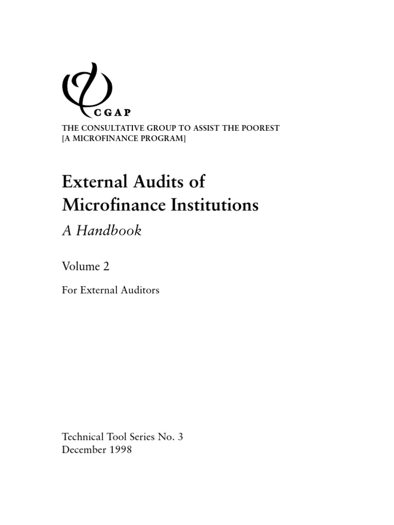 Audit Handbook For MFI | PDF | Microfinance | Financial Audit