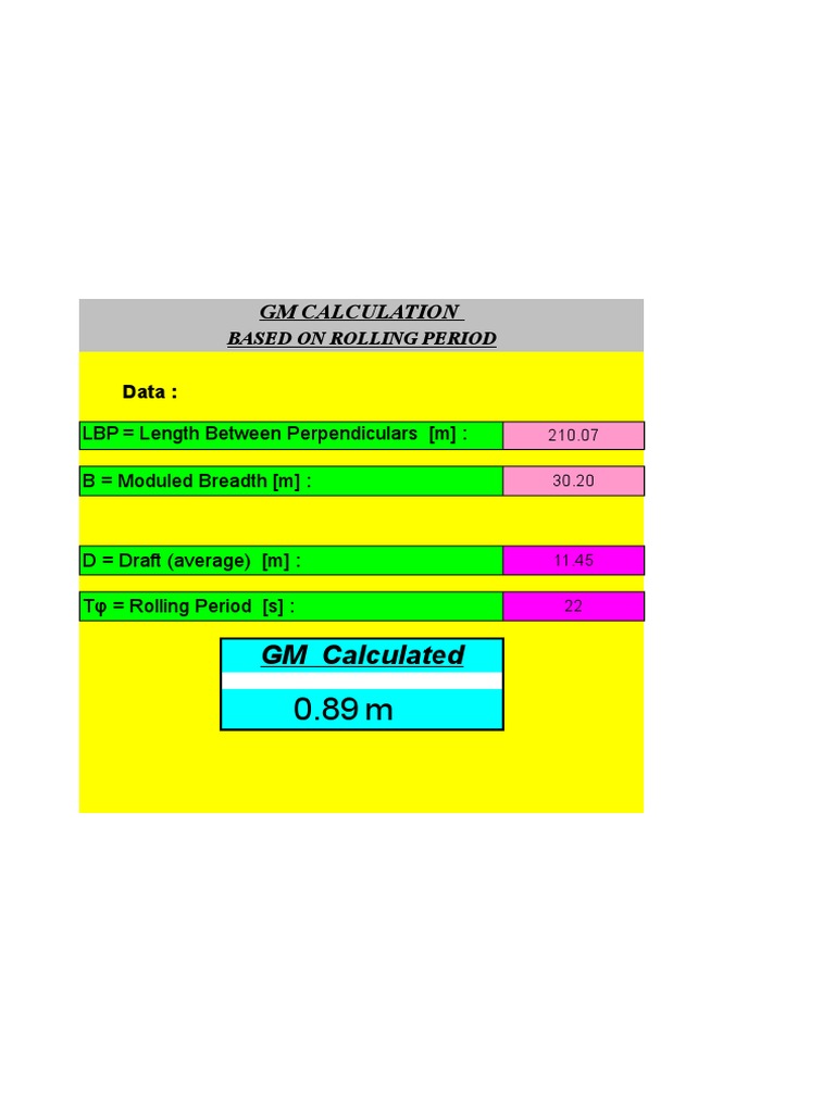 GM Calculation Using Rolling Period | PDF