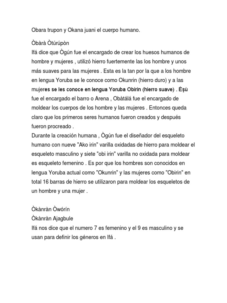 Obara Trupon y Okana Juani El Cuerpo Humano | PDF