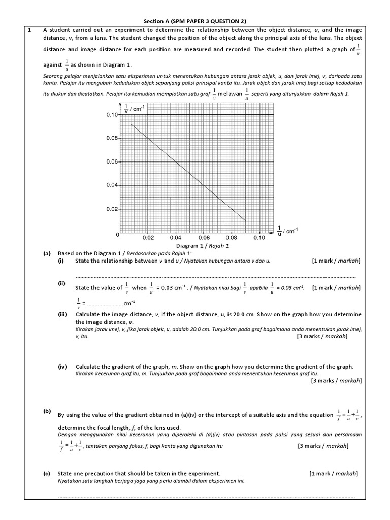 Physics Paper 3 SPM 2019 | PDF | Experiment | Sound
