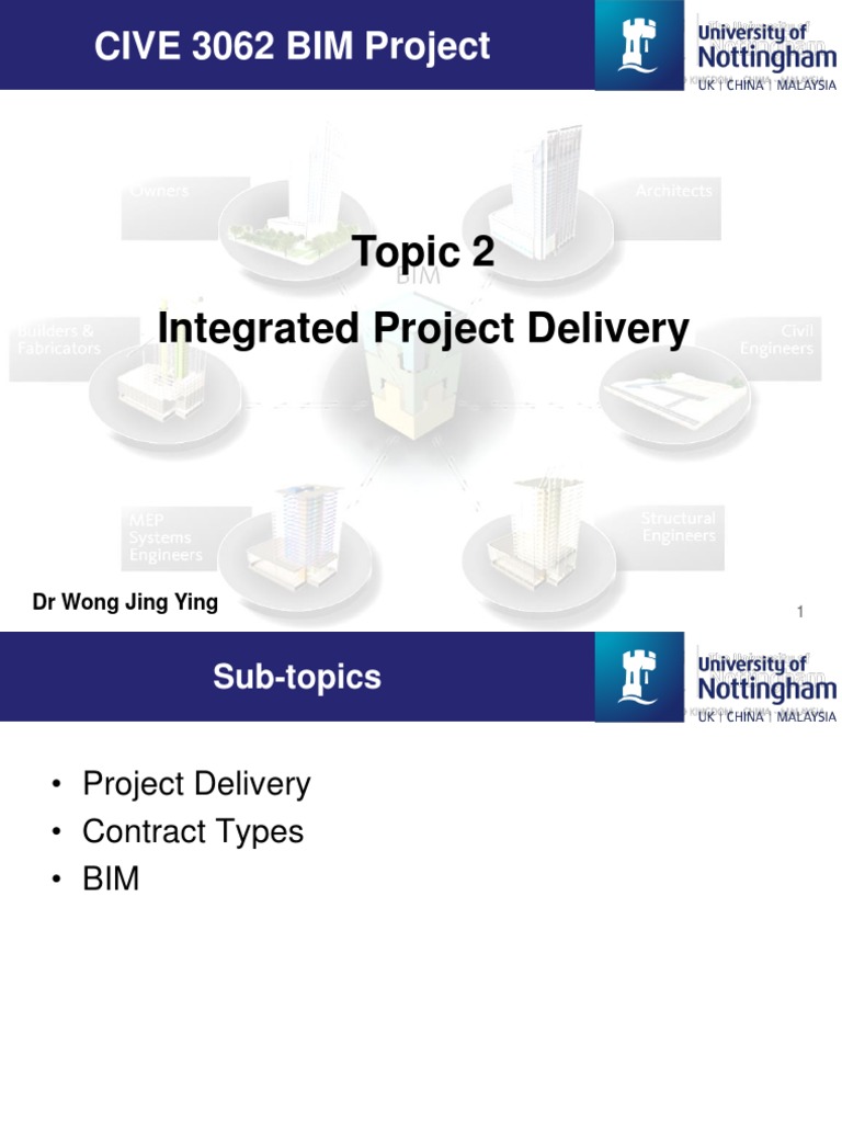 Topic 2 Integrated Project Delivery | PDF | Building Information ...