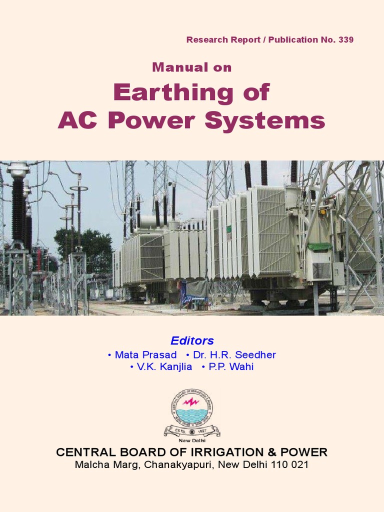 CBIP Earthing Manual 2018 | PDF | Electrical Substation | Electric Current