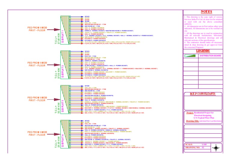 Single Line Diagram Building 2 PDF | PDF | Engineering