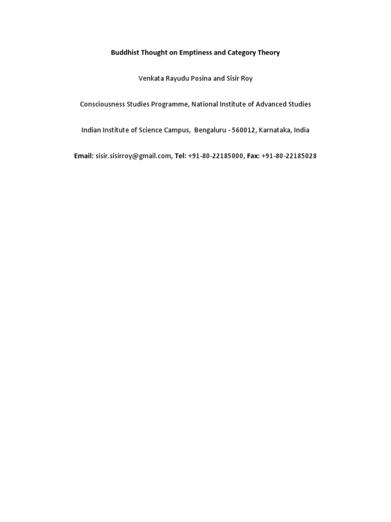 Emptiness and Catuskoti in Category Theory | PDF | Śūnyatā | Object ...