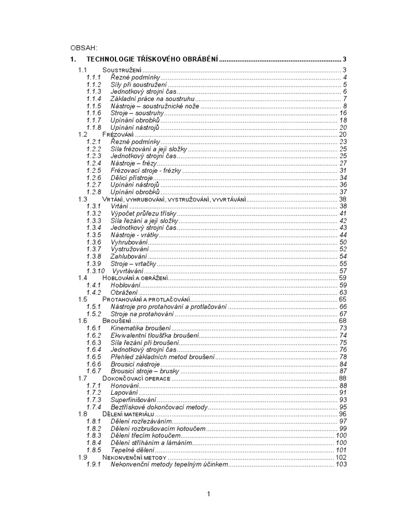 Skripta Technologie II 2dil | PDF