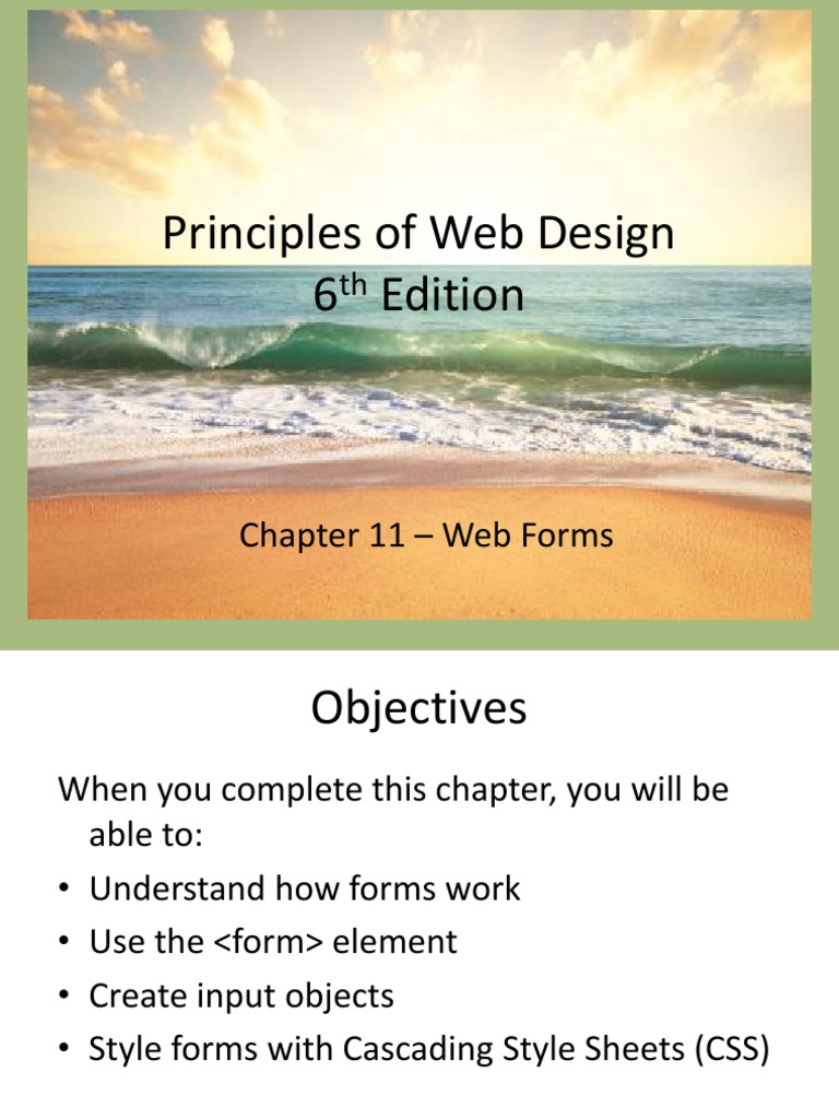Web Forms Chapter Principles Design | PDF | Web Development | World Wide Web
