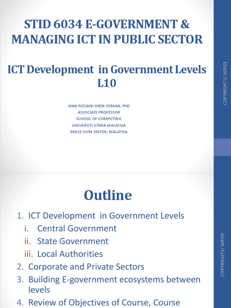 Stid 6034 E-Government & Managing Ict in Public Sector | PDF | E ...