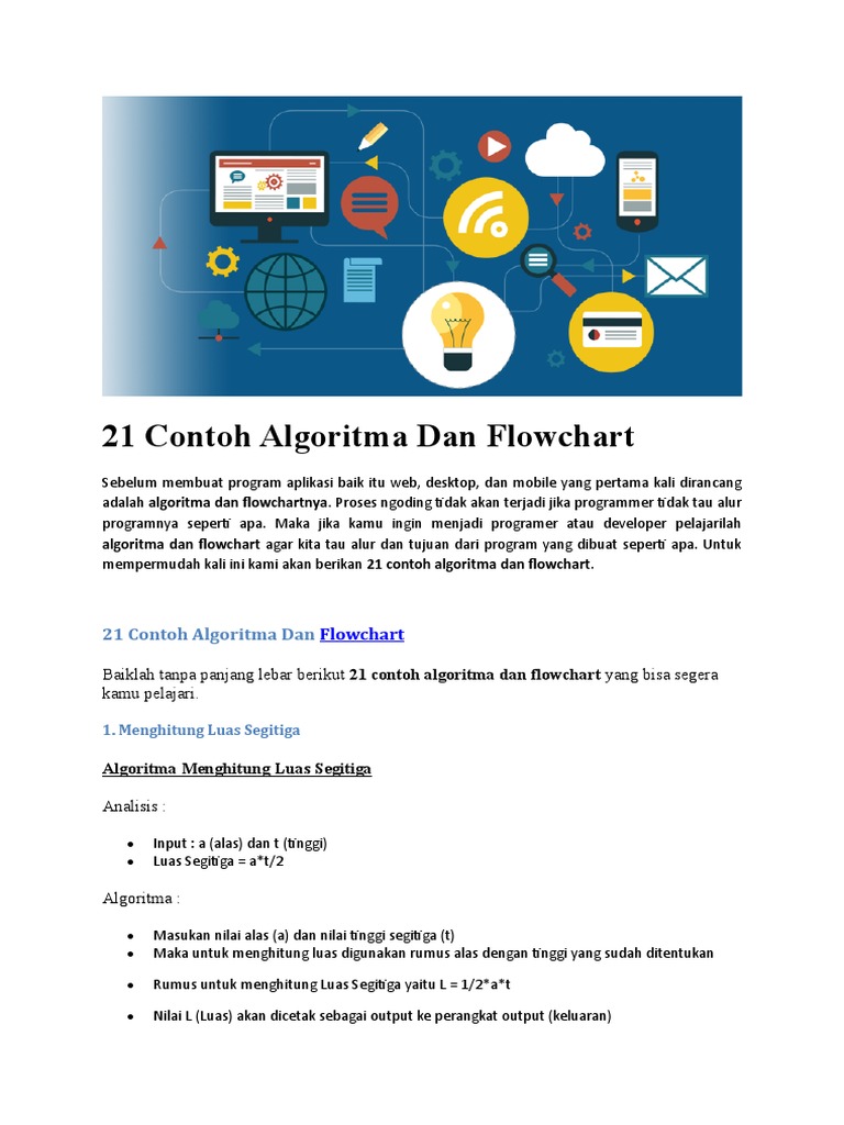 21 Contoh Algoritma Dan Flowchart | PDF