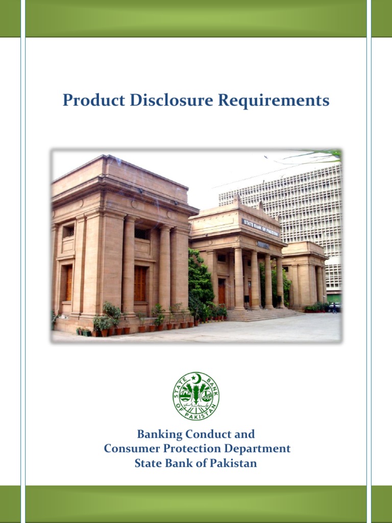 Product Disclosure Requirements in Banking | PDF | Mortgage Loan ...