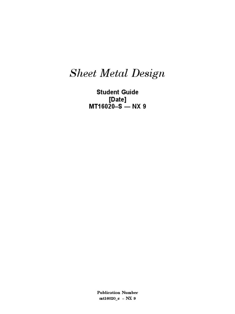 Sheet Metal Design | PDF | Sheet Metal | Design
