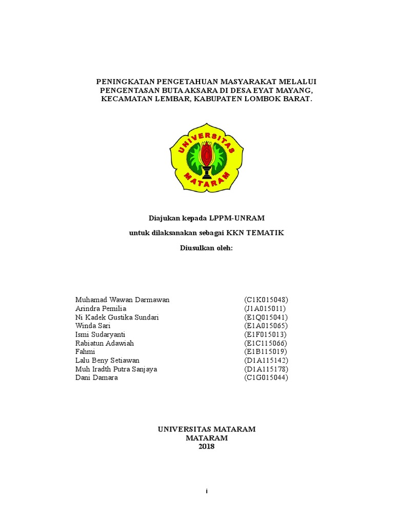 Proposal KKN Buta Aksara | PDF