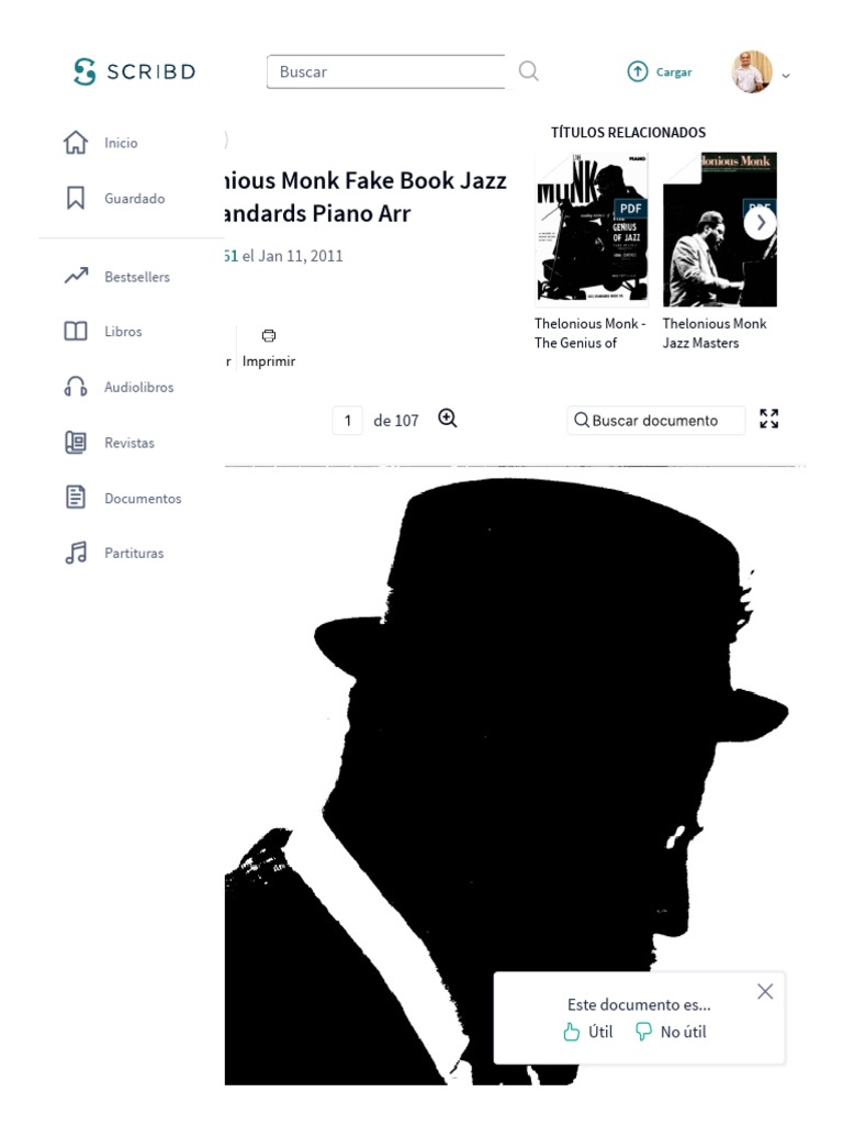 Thelonious Monk Fake Book Jazz Originals and Standards Piano Arr | PDF