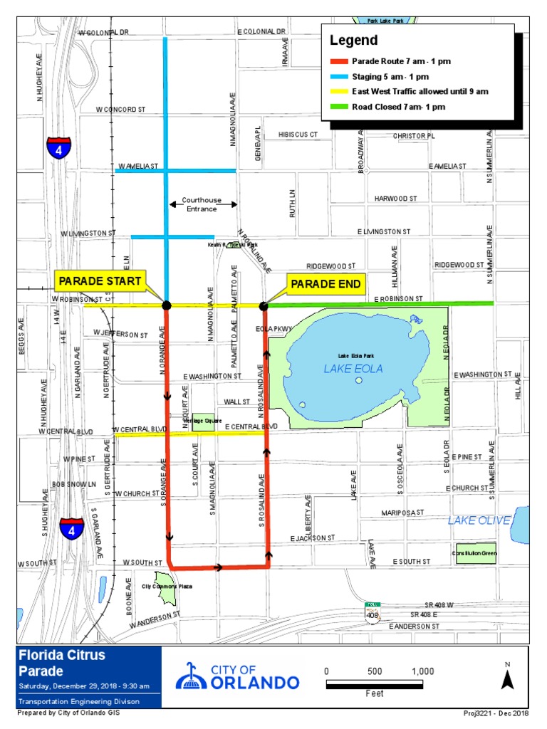 Orlando Florida Citrus Parade Route | PDF