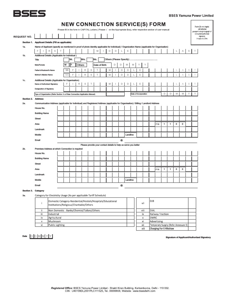 New Connection Application Form Guide | PDF | Landlord | Identity Document