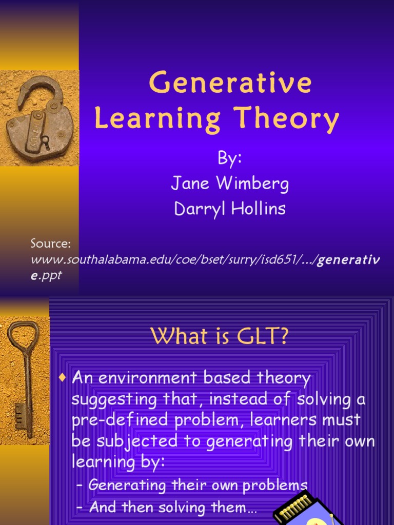 Generative Learnimg Theory | PDF | Learning Theory (Education ...