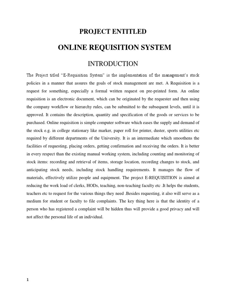 E Requisition System | Download Free PDF | Computer Programming | Software
