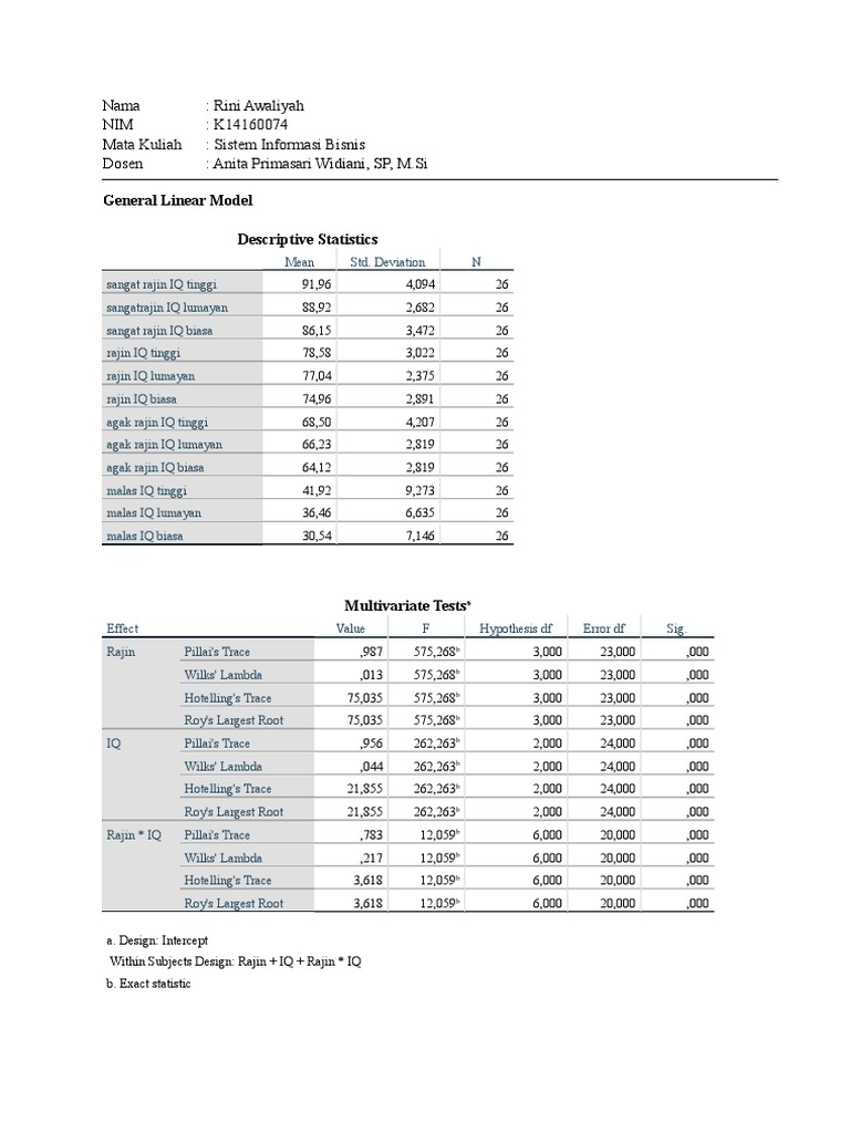 General Linear Model | PDF | Multiple Comparisons Problem | Confidence Interval