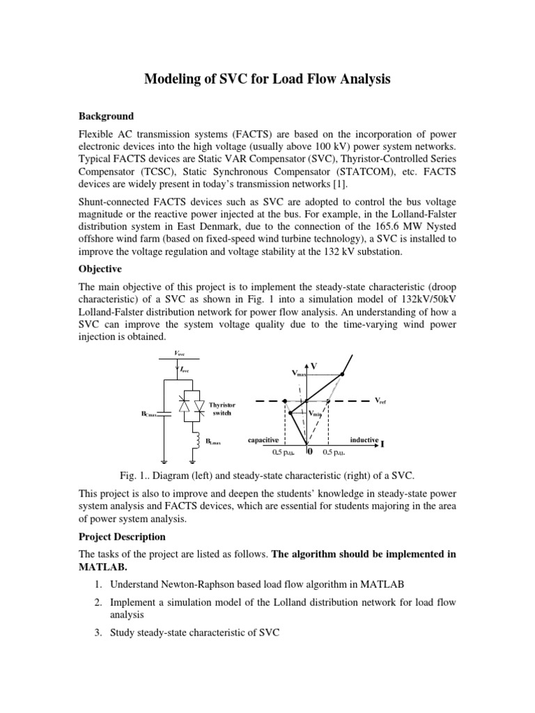 Modeling of SVC For Load Flow Analysis: Background | PDF | Electric Power System | Force