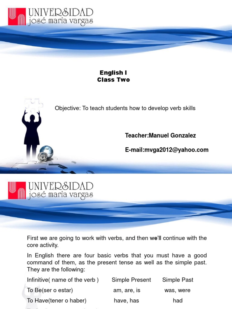 Develop Verb Skills in English I Class | PDF | Verb | Semantics