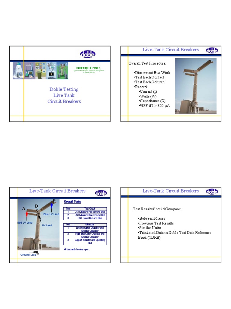 Live-Tank Circuit Breakers: Knowledge Is Power | PDF | Capacitor | Physics